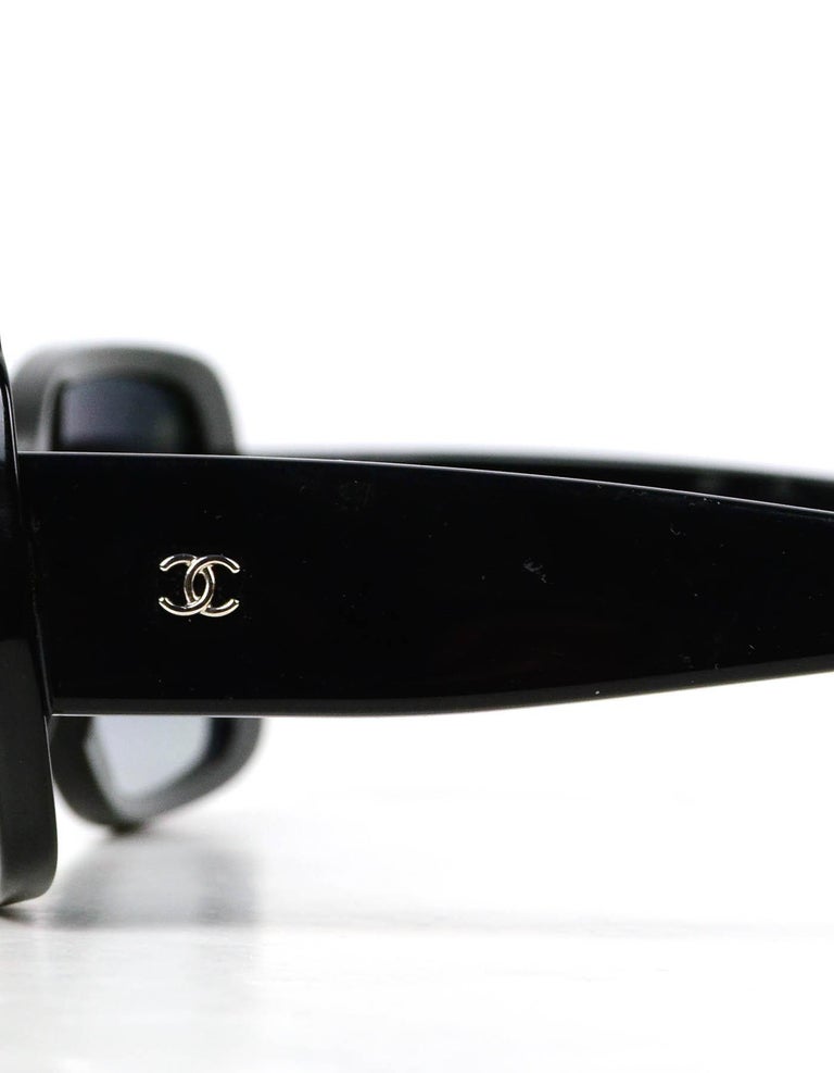 Chanel COLLECTOR'S 2013 Black Acetate Coco Silhouette Sunglasses at 1stDibs