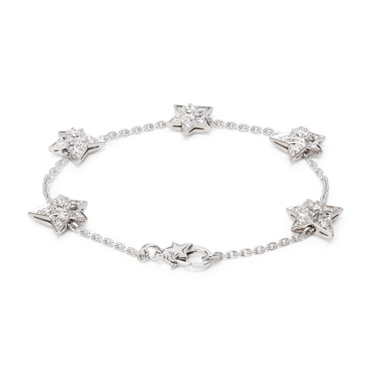 Chanel Comete Five-Star Diamond Bracelet in 18 Karat White Gold 1.04 ...
