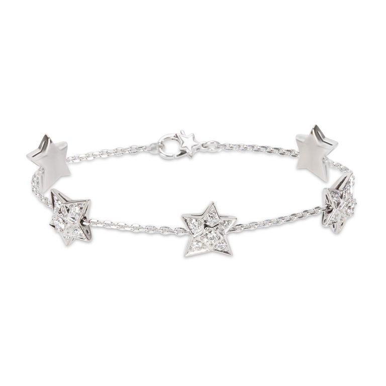 Chanel Comete Five-Star Diamond Bracelet in 18 Karat White Gold 1.04 ...