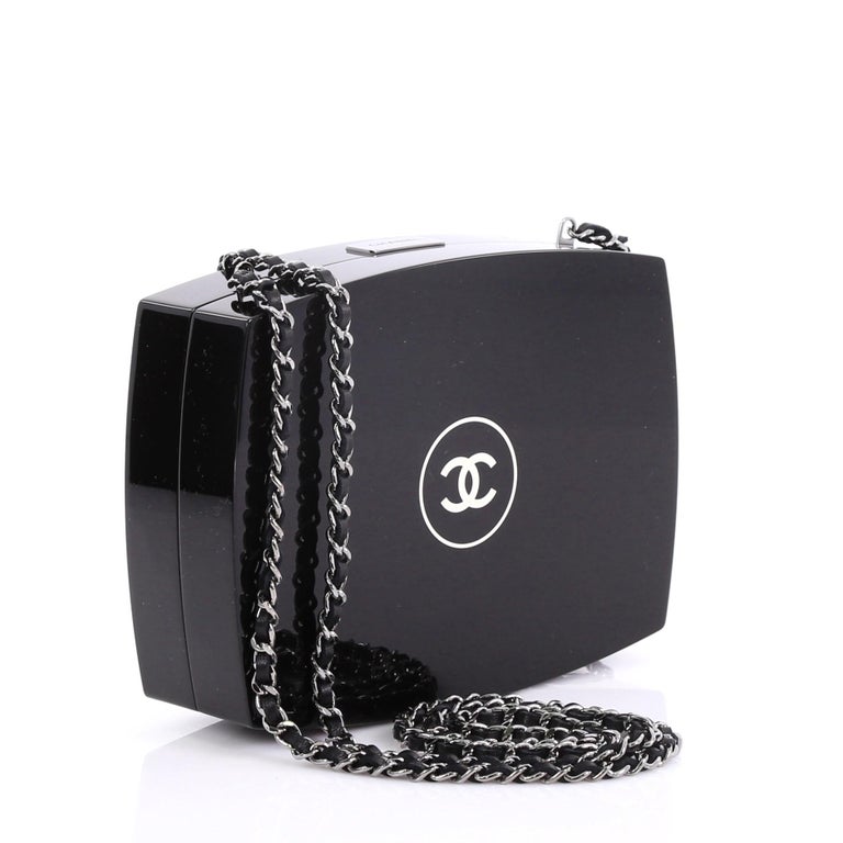 Chanel Compact Powder Minaudiere Plexiglass at 1stDibs