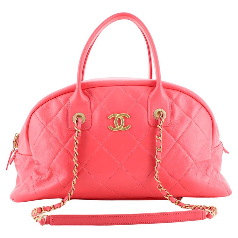 Chanel Convertible Bowler Bag Quilted Calfskin For Sale at 1stDibs
