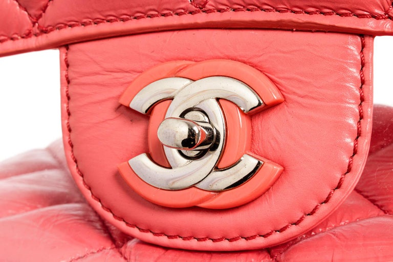Chanel Coral Quilted Leather and PVC Aquarium Backpack at 1stDibs