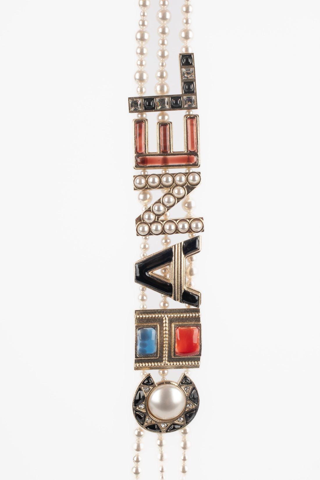 Chanel Costume Pearl Choker Necklace, 2019 For Sale at 1stDibs