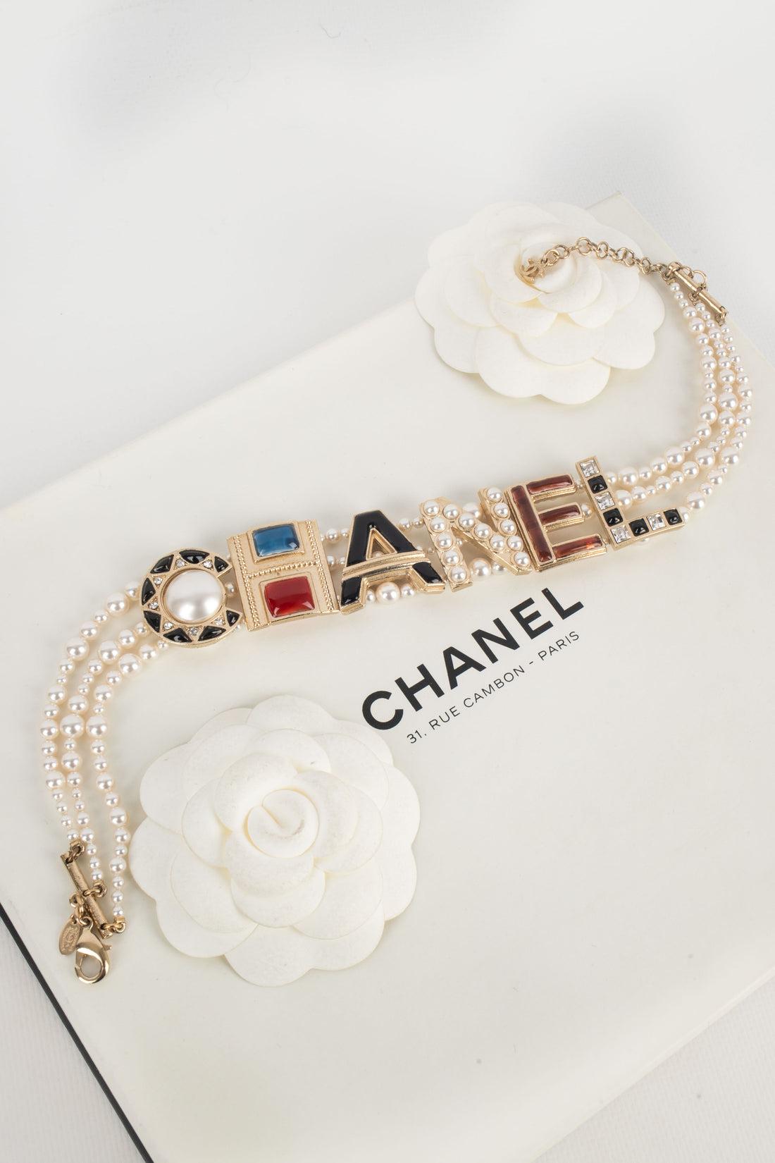 Chanel Costume Pearl Choker Necklace, 2019 For Sale at 1stDibs