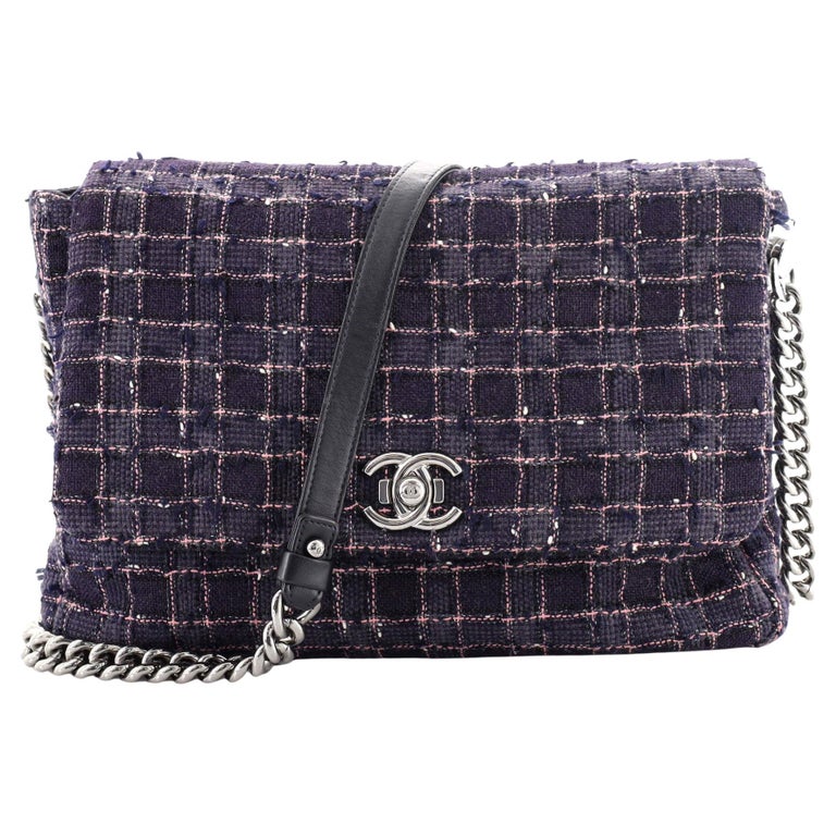 Chanel Couture Messenger Bag Tweed Medium at 1stDibs