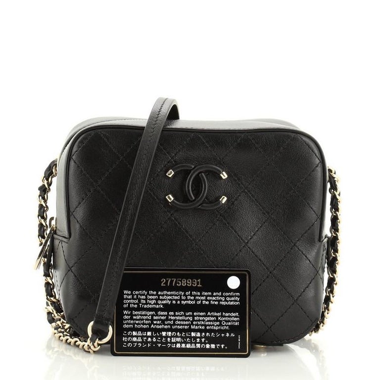 Chanel Covered CC Camera Bag Stitched Calfskin at 1stDibs