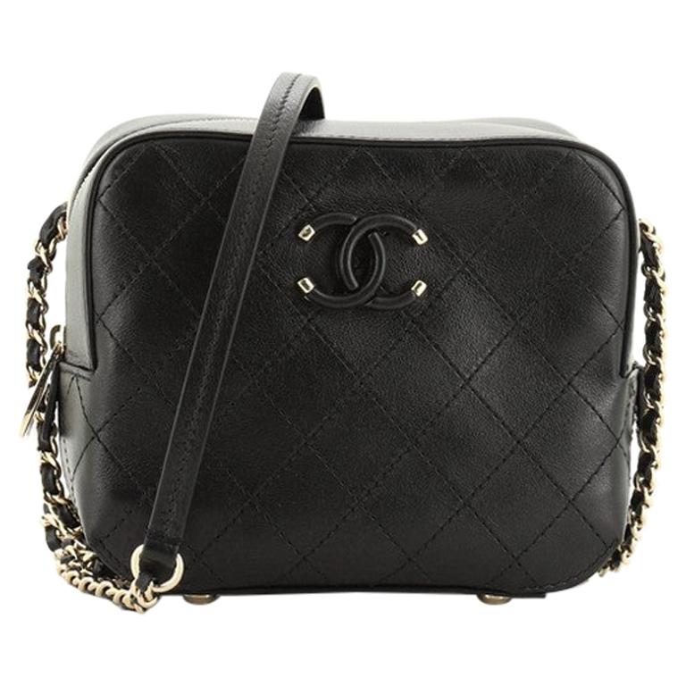 Chanel Covered CC Camera Bag Stitched Calfskin at 1stDibs