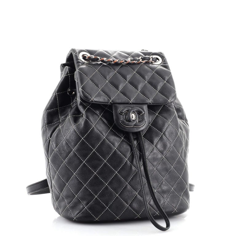 Chanel Covered CC Chain Backpack Stitched Lambskin Small For Sale at ...