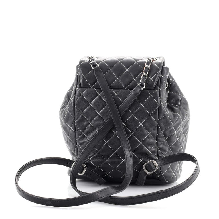 Chanel Covered CC Chain Backpack Stitched Lambskin Small For Sale at ...