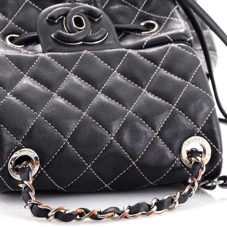 Chanel Covered CC Chain Backpack Stitched Lambskin Small For Sale at ...