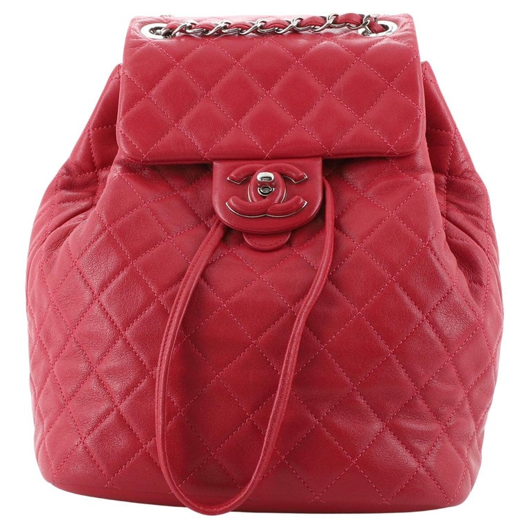Chanel Covered CC Chain Backpack Stitched Lambskin Small at 1stDibs