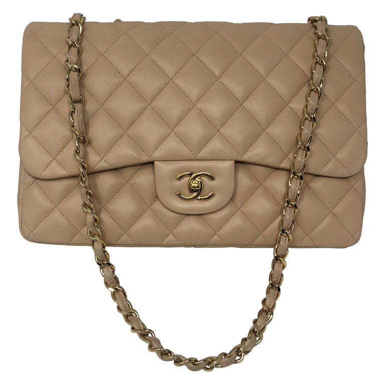 Chanel Cream Leather Jumbo Crossbody Bag at 1stDibs | chanel jumbo ...
