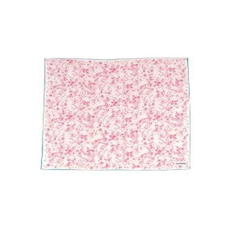 Chanel Cream and Pink CC Floral Scarf For Sale at 1stDibs
