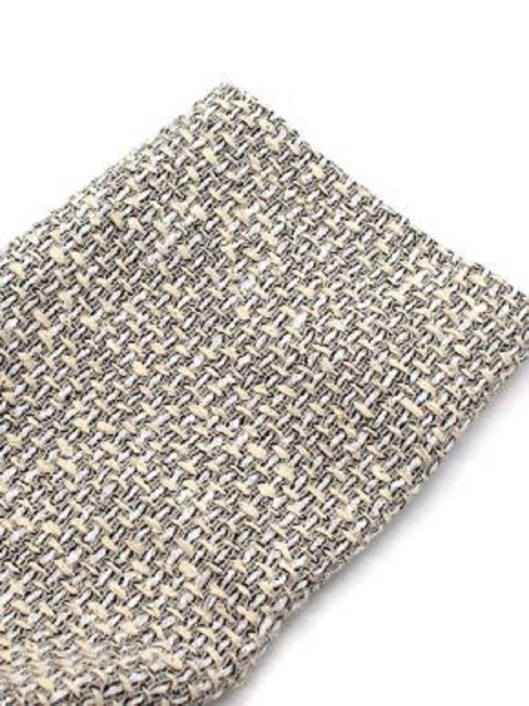 Chanel Cream, White and Black Weave Jacket For Sale at 1stDibs