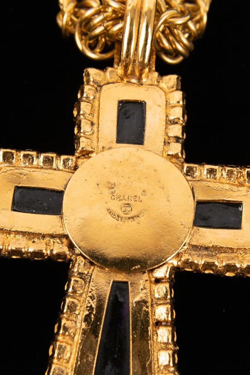 Chanel 'Cross' Pendant Necklace For Sale at 1stDibs