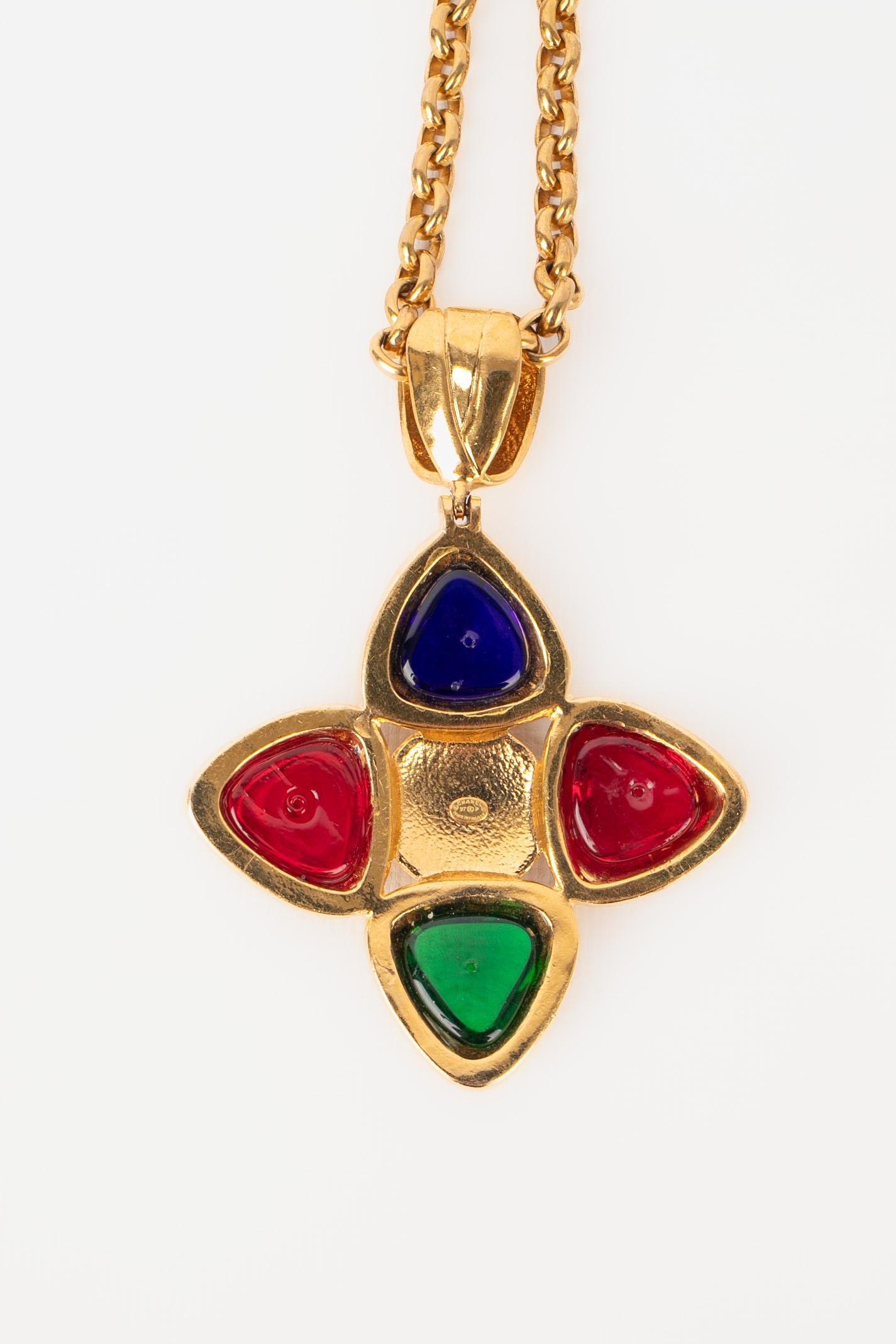 Chanel cross pendant necklace For Sale at 1stDibs