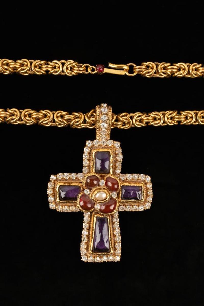 Chanel 'Cross' Pendant Necklace For Sale at 1stDibs