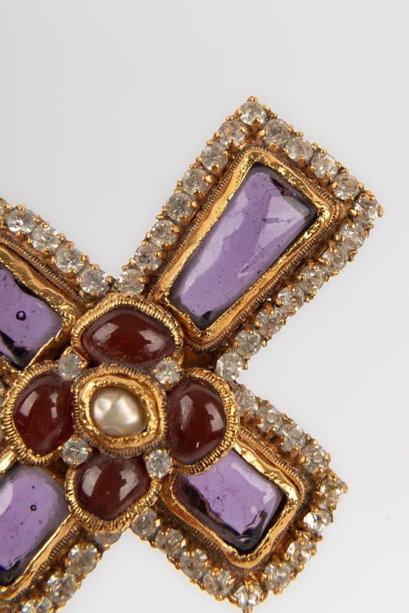 Chanel 'Cross' Pendant Necklace For Sale at 1stDibs