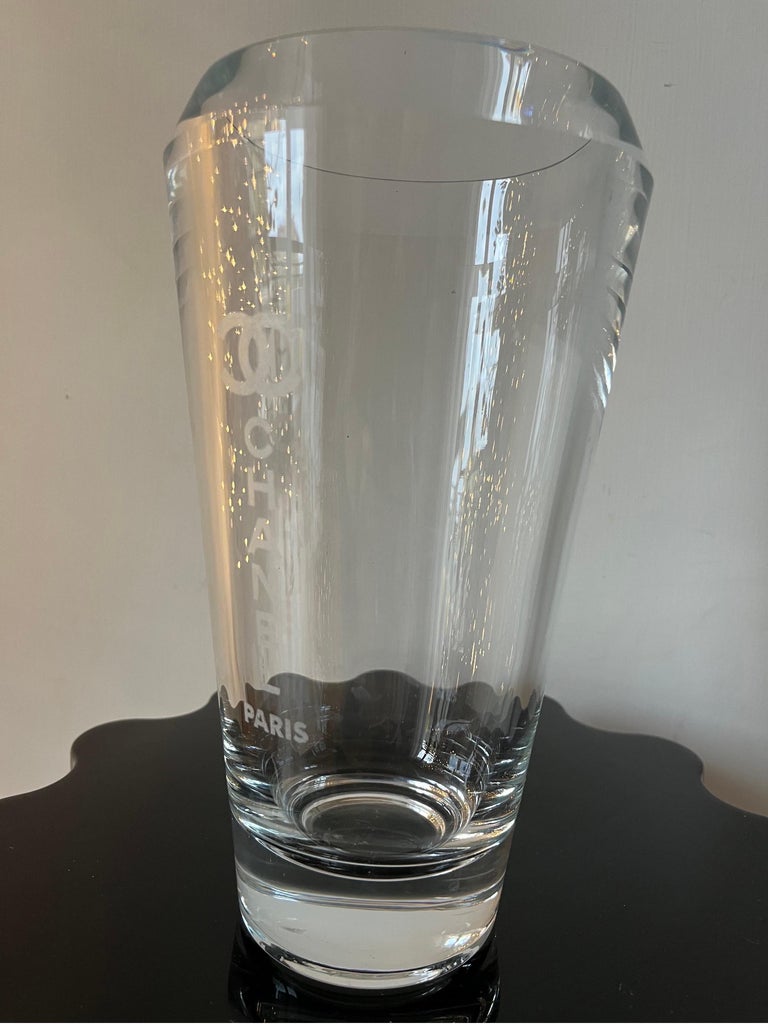 Chanel Crystal Vintage Vase Special Price For Sale at 1stDibs