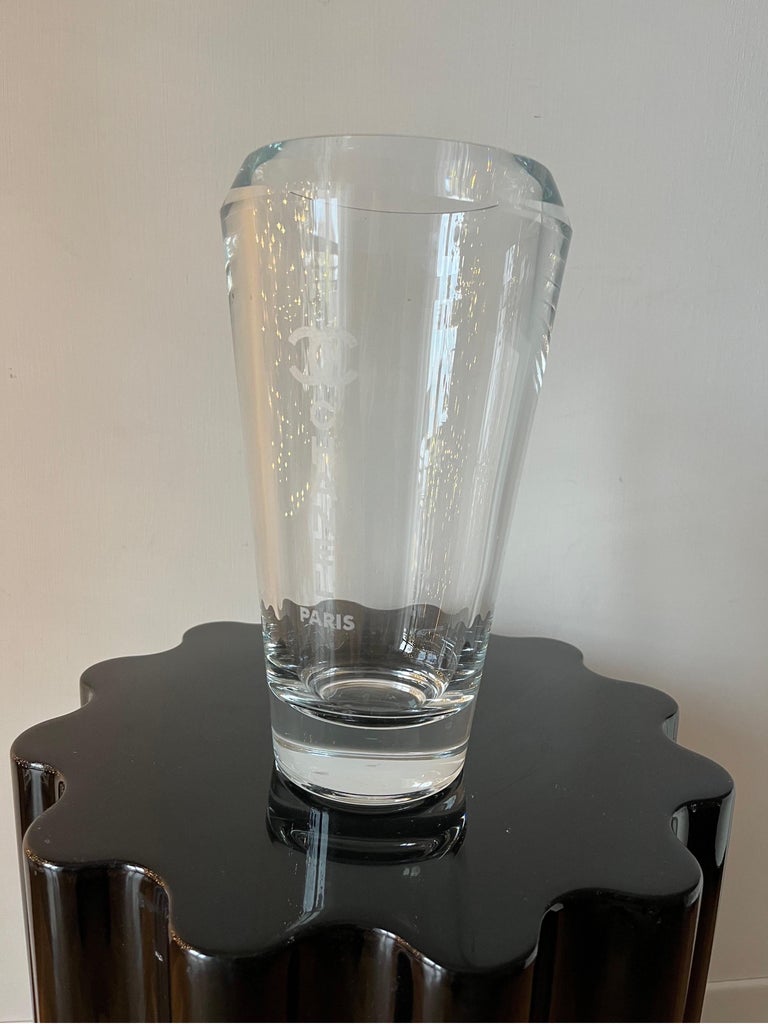 Chanel Crystal Vintage Vase Special Price For Sale at 1stDibs