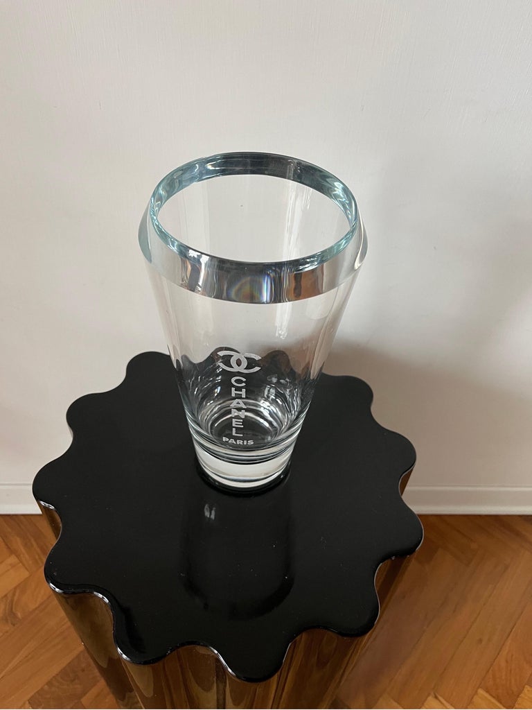 Chanel Crystal Vintage Vase Special Price For Sale at 1stDibs