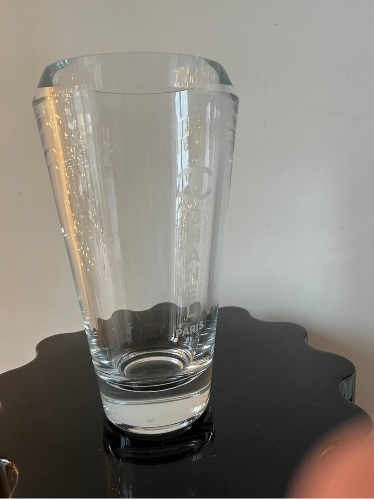 Chanel Crystal Vintage Vase Special Price For Sale at 1stDibs