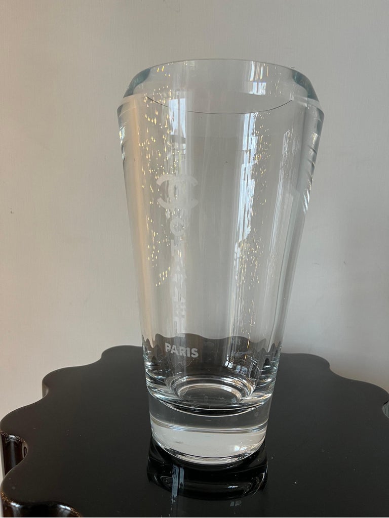 Chanel Crystal Vintage Vase Special Price For Sale at 1stDibs