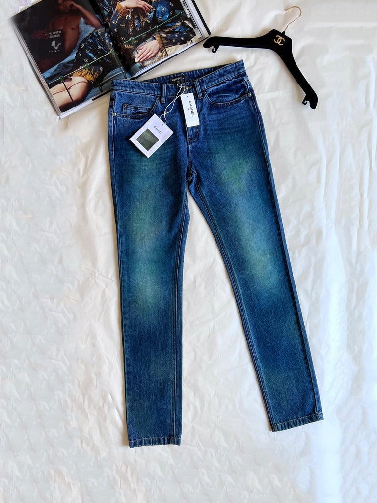 Chanel Cuba Collection Washed Jeans For Sale at 1stDibs