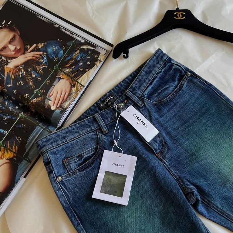 Chanel Cuba Collection Washed Jeans For Sale at 1stDibs