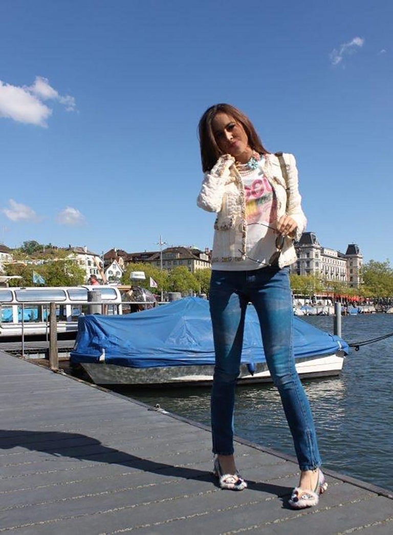 Chanel Cuba Collection Washed Jeans For Sale at 1stDibs