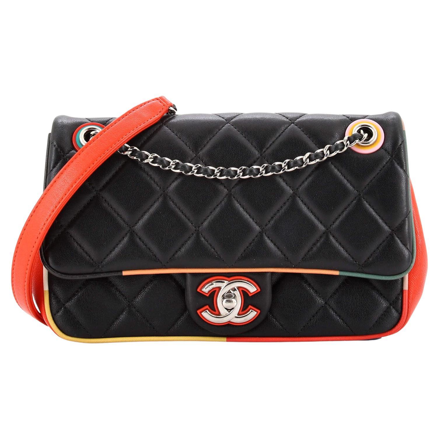 Chanel Cuba Color Flap Bag Quilted Lambskin Small For Sale at 1stDibs