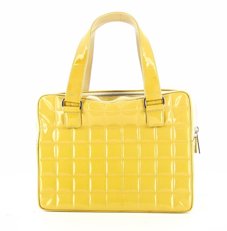 Chanel Cubic Gold Patent Leather Cubic Bag For Sale at 1stDibs