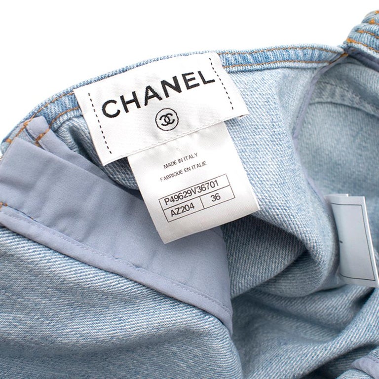 Chanel Cut Out Denim Dress 36 at 1stDibs | chanel denim dress