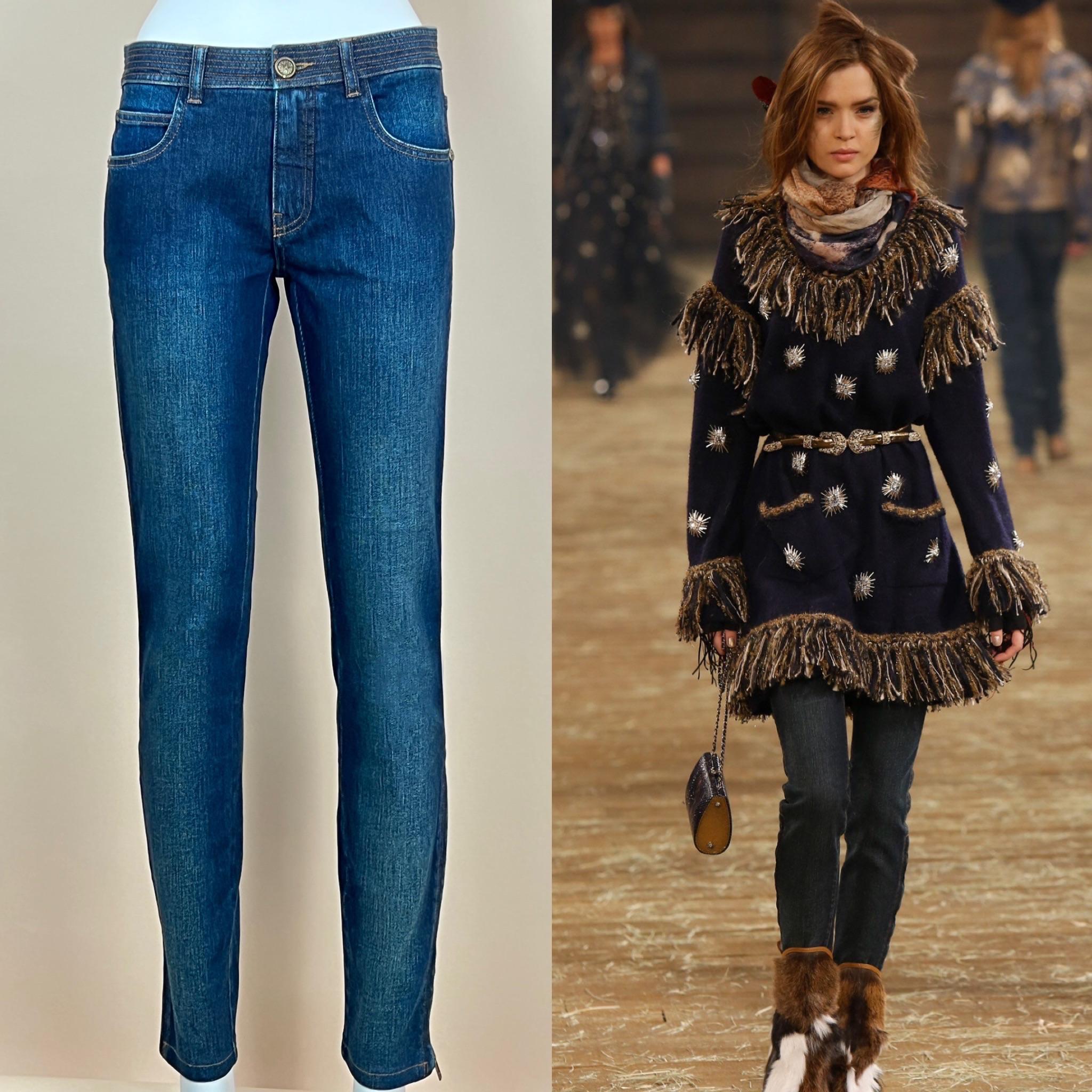 Chanel Dallas Collection Runway Jeans For Sale at 1stDibs