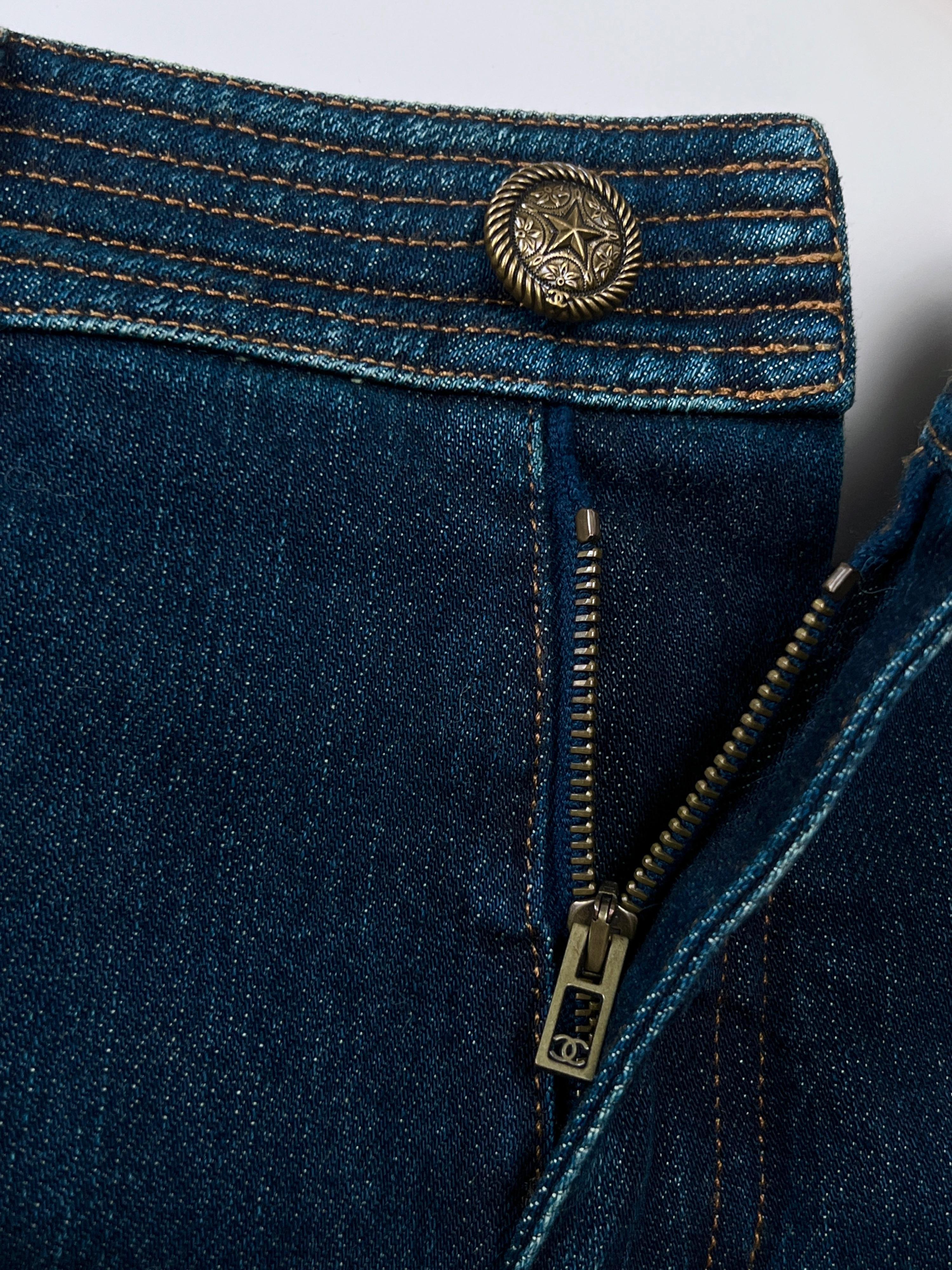 Chanel Dallas Collection Runway Jeans For Sale at 1stDibs