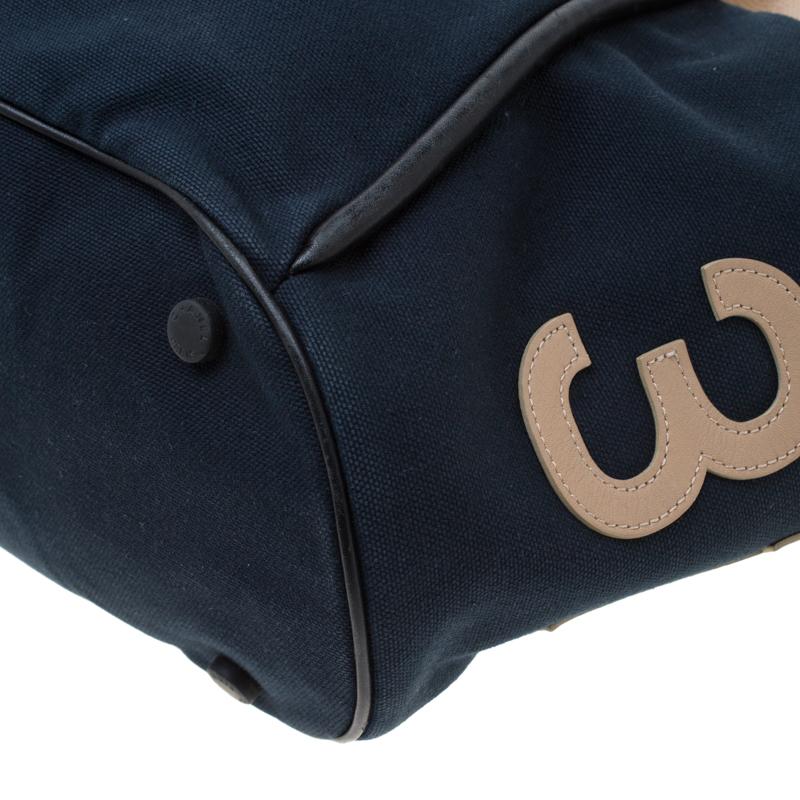 Chanel Dark Blue/Black Cruise Rope Canvas and Leather Cabas Tote For ...