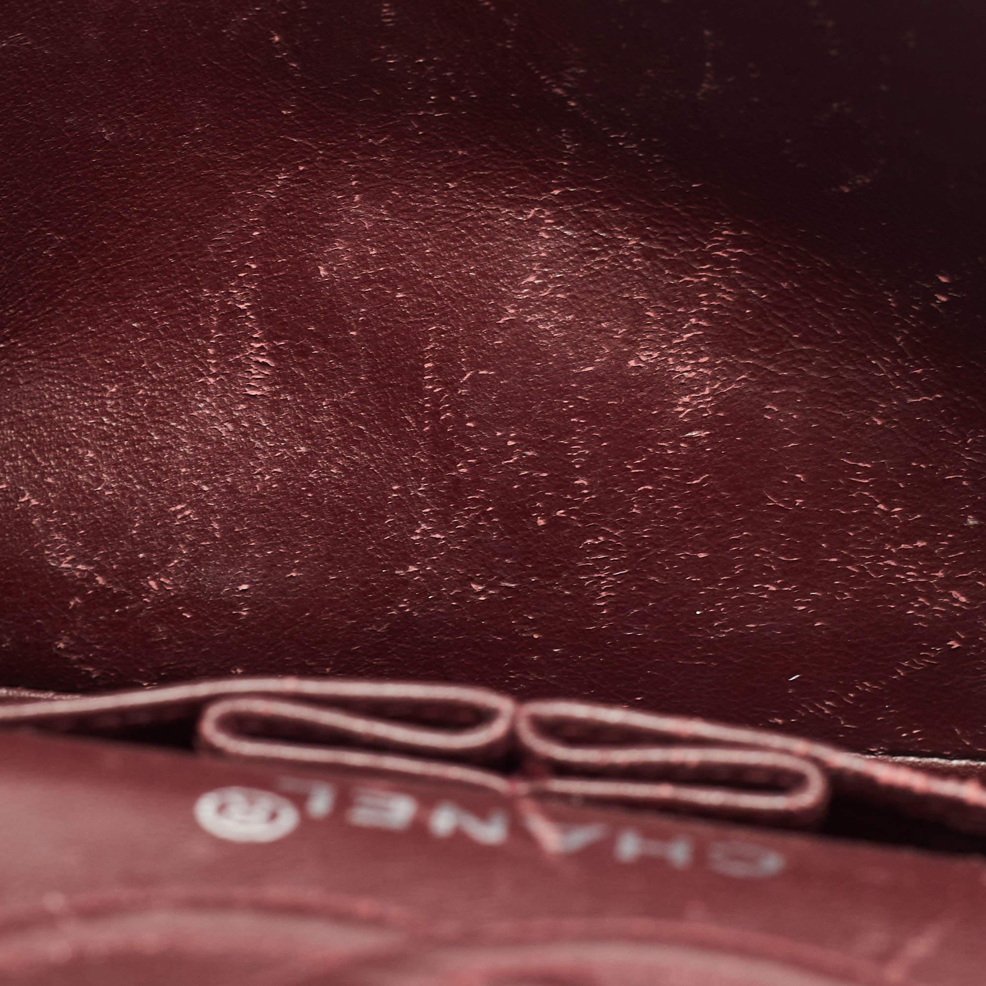 Chanel Dark Blue Leather Medium Classic Double Flap Bag For Sale at 1stDibs