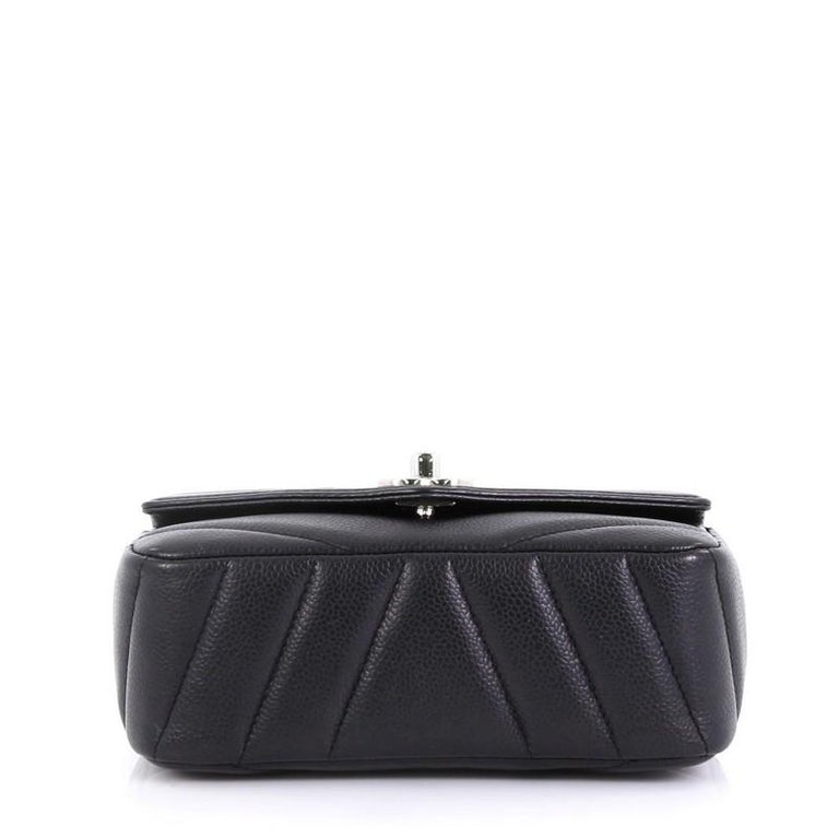 Chanel Data Center Envelope Flap Bag Chevron Caviar Mini at 1stDibs