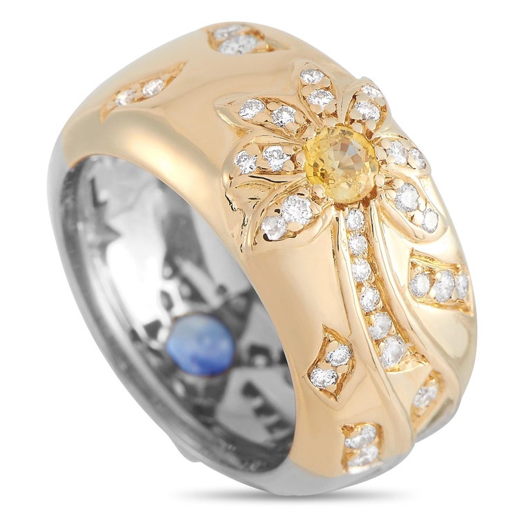 Chanel Day Night 18K Yellow and White Gold Diamond and Sapphire Ring at ...