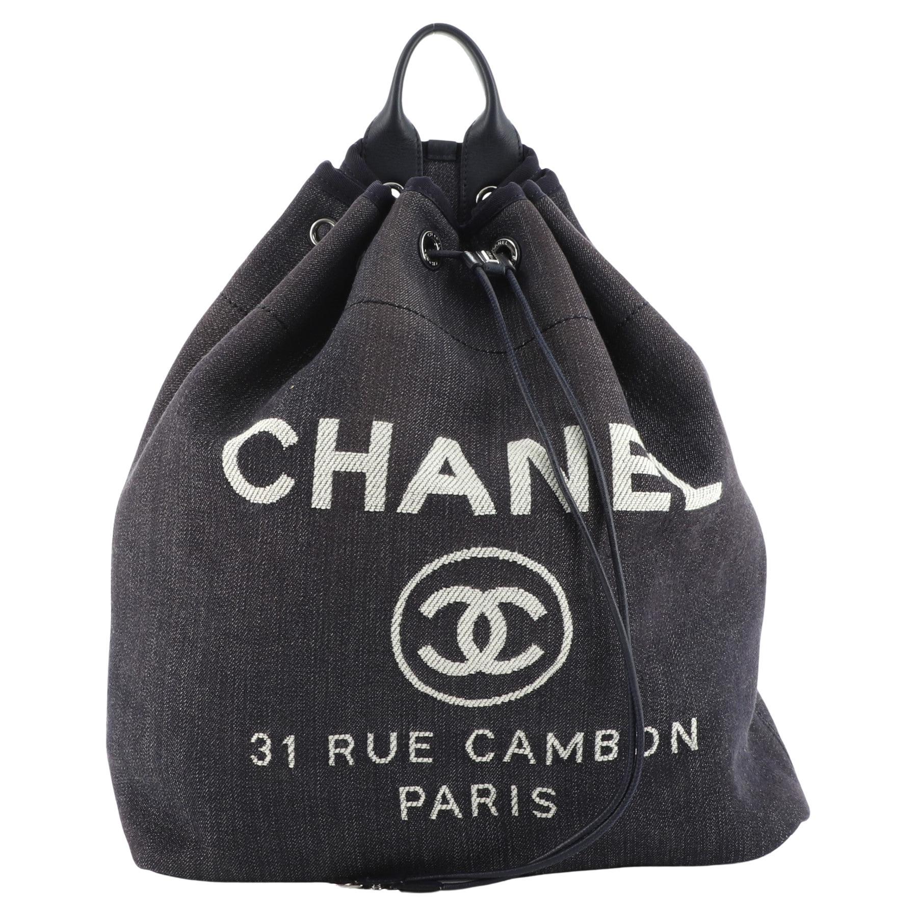 Chanel Deauville Backpack Denim Large at 1stDibs