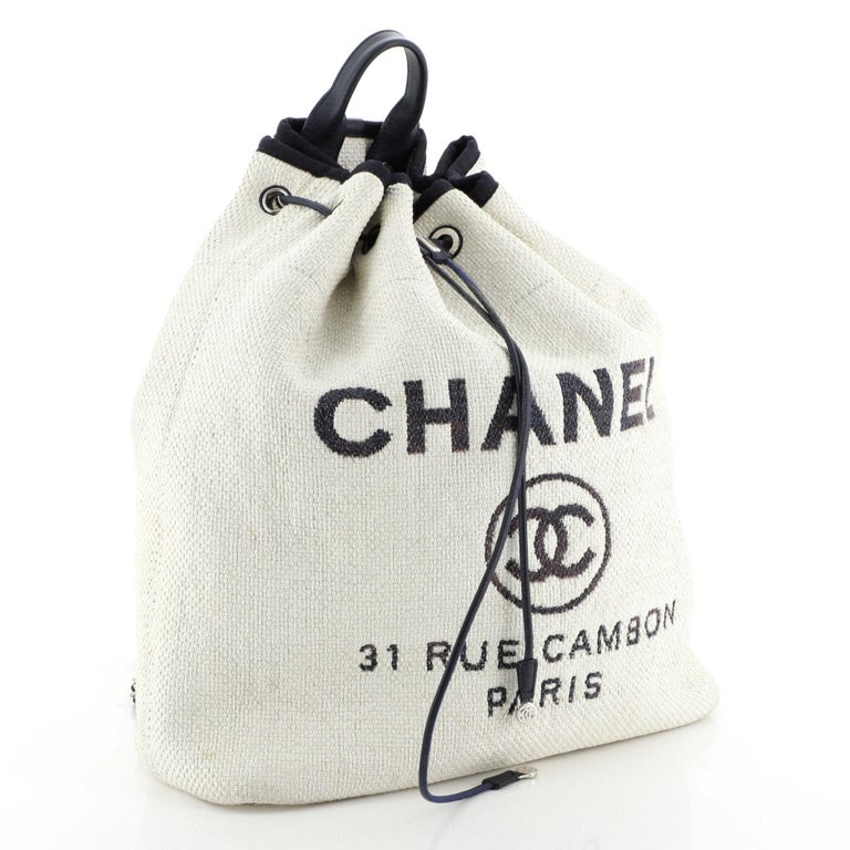 Chanel Deauville Backpack Raffia Large at 1stDibs