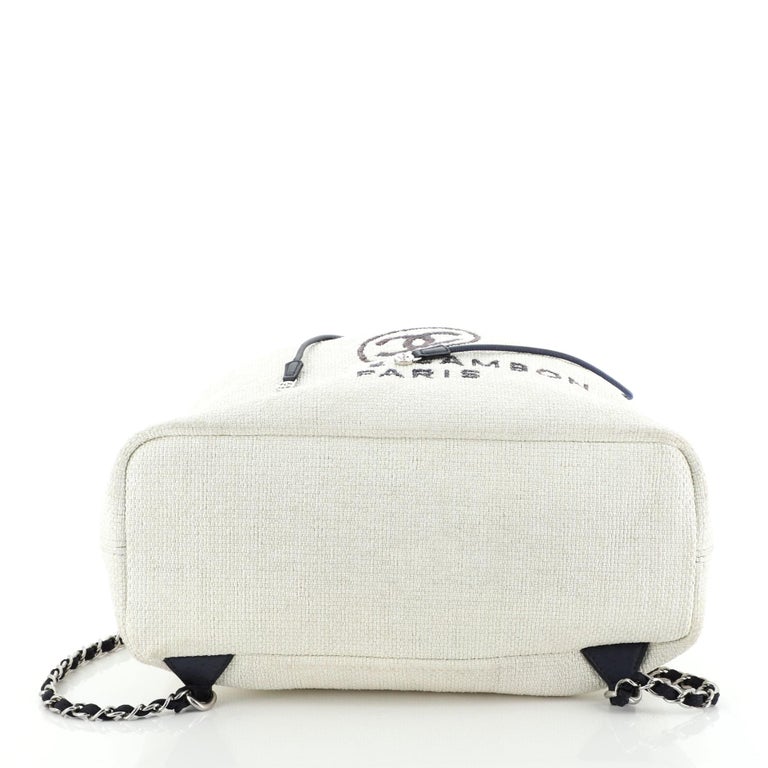 Chanel Deauville Backpack Raffia Large at 1stDibs