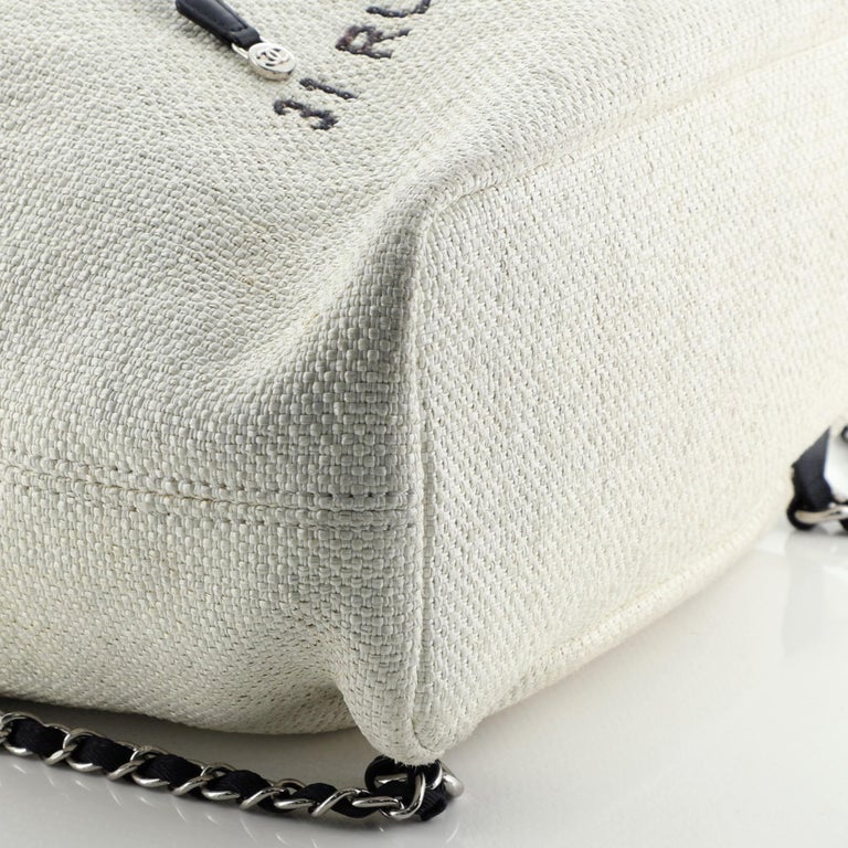 Chanel Deauville Backpack Raffia Large at 1stDibs