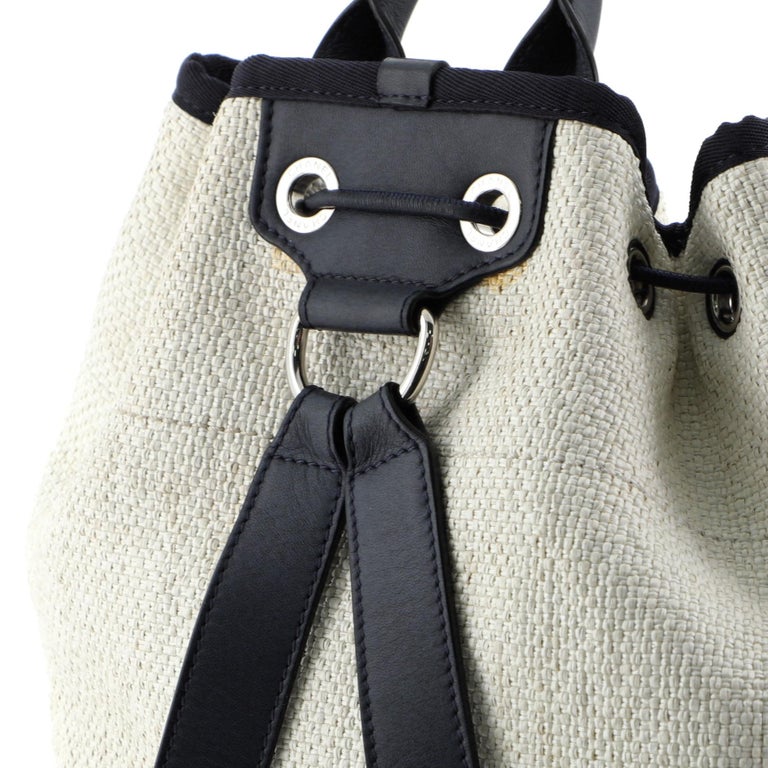 Chanel Deauville Backpack Raffia Large at 1stDibs