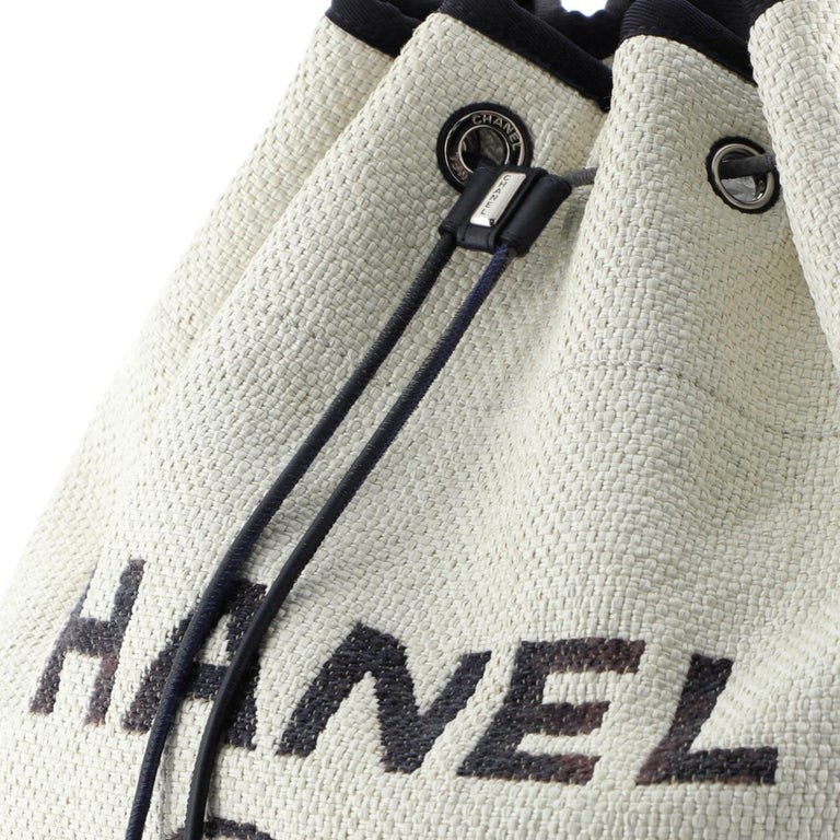 Chanel Deauville Backpack Raffia Large at 1stDibs