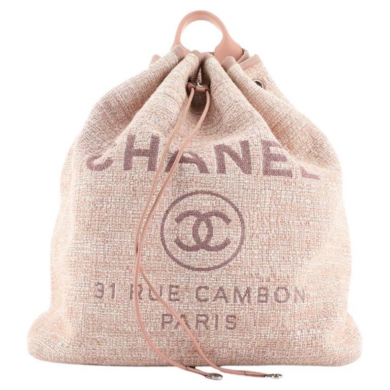 Chanel Deauville Backpack Raffia Large at 1stDibs