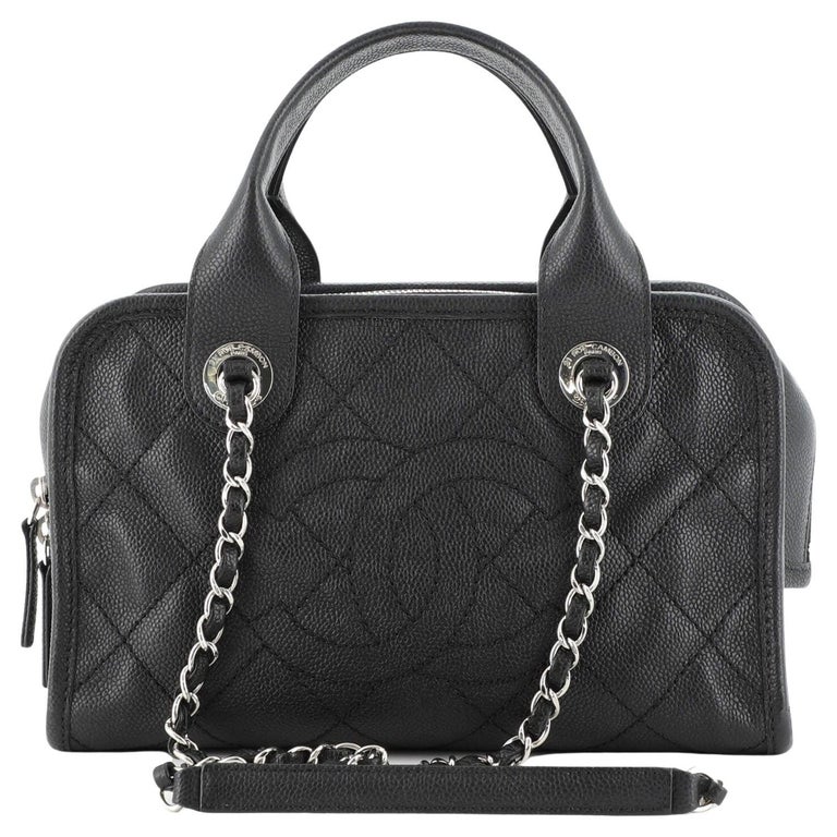 Chanel Deauville Bowling Bag Quilted Caviar Small at 1stDibs