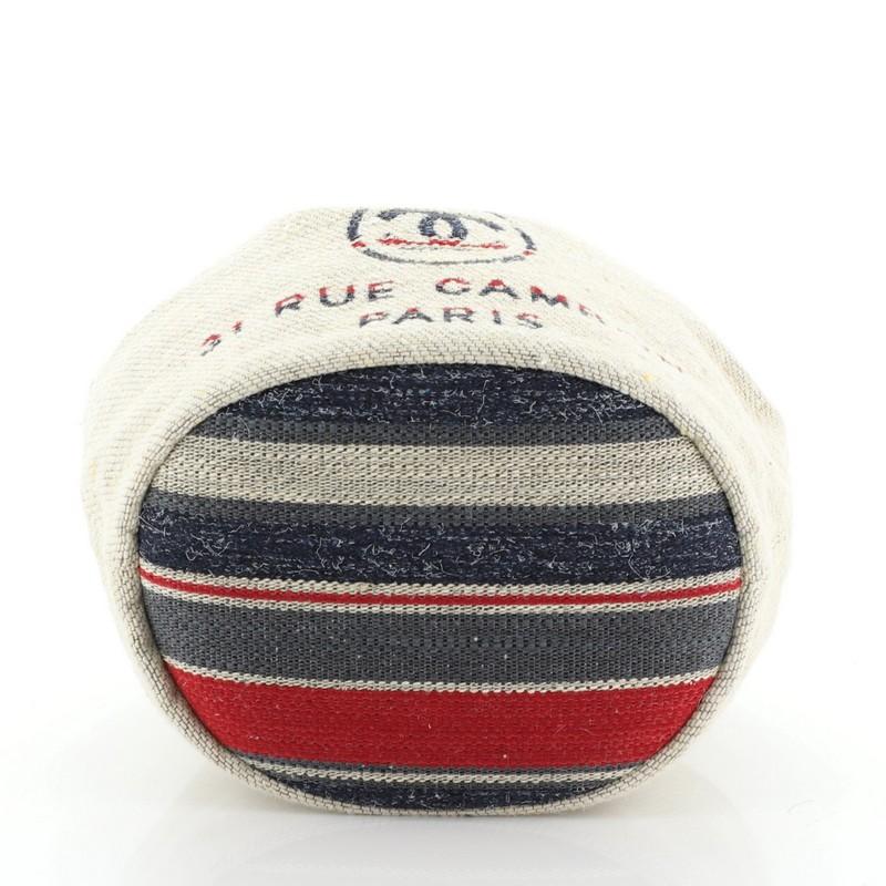 Chanel Deauville Drawstring Bucket Bag Canvas Medium at 1stDibs ...