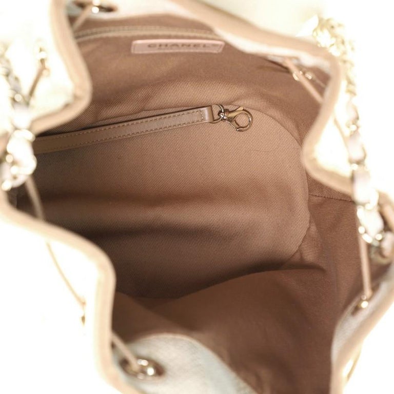 Chanel Deauville Drawstring Bucket Bag Raffia Medium at 1stDibs