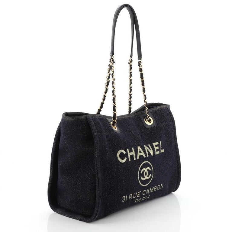 Chanel Deauville Tote Denim Medium at 1stDibs
